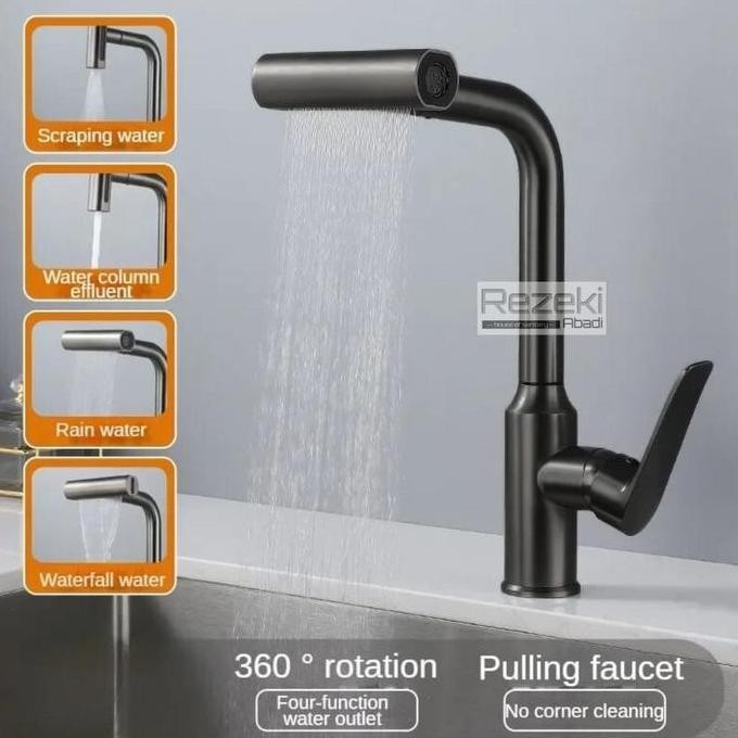 Jual Kran Angsa Stainless304 Kran Dapur 4 Mode Sprayer Kran Dapur Cuci ...