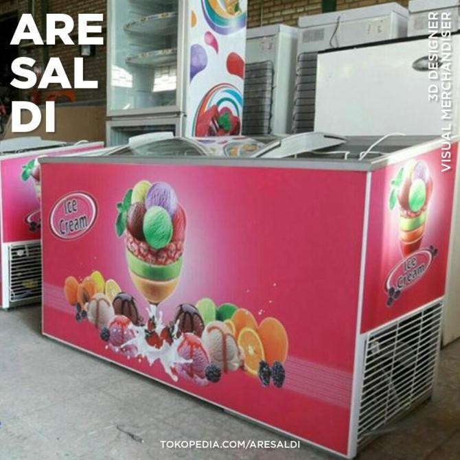 Jual Sale Stiker Freezer Ice Cream Daging Frozen Food Chest Showcase ...