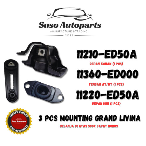 Jual SET ENGINE MOUNTING DUDUKAN MESIN GRAND LIVINA 1.5 1500CC 11360 ...