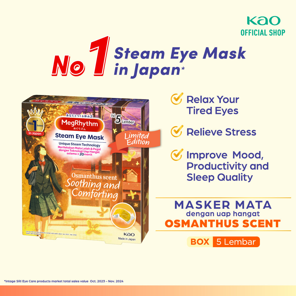 Jual [LIMITED EDITION] Megrhythm Masker Mata Steam Eye Mask Osmanthus ...