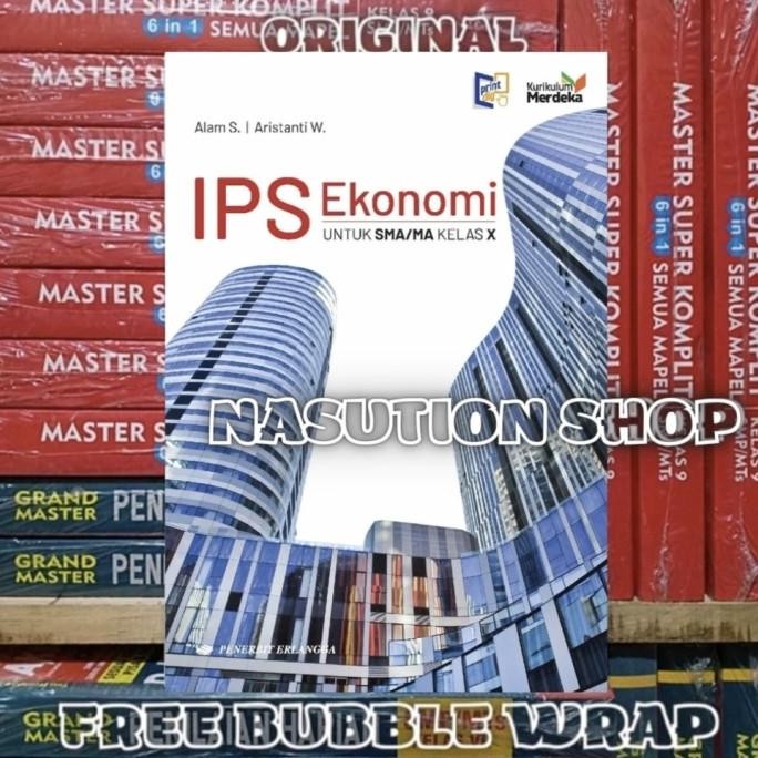 Jual Buku IPS Ekonomi Kelas 1 / X 10 SMA Erlangga Kurikulum Merdeka ORI murah | Shopee Indonesia