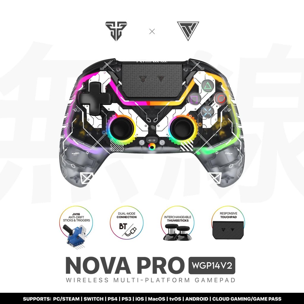 Jual Fantech Wgp14-V2 Gaming Controller Rgb Light Bluetooth Wireless ...