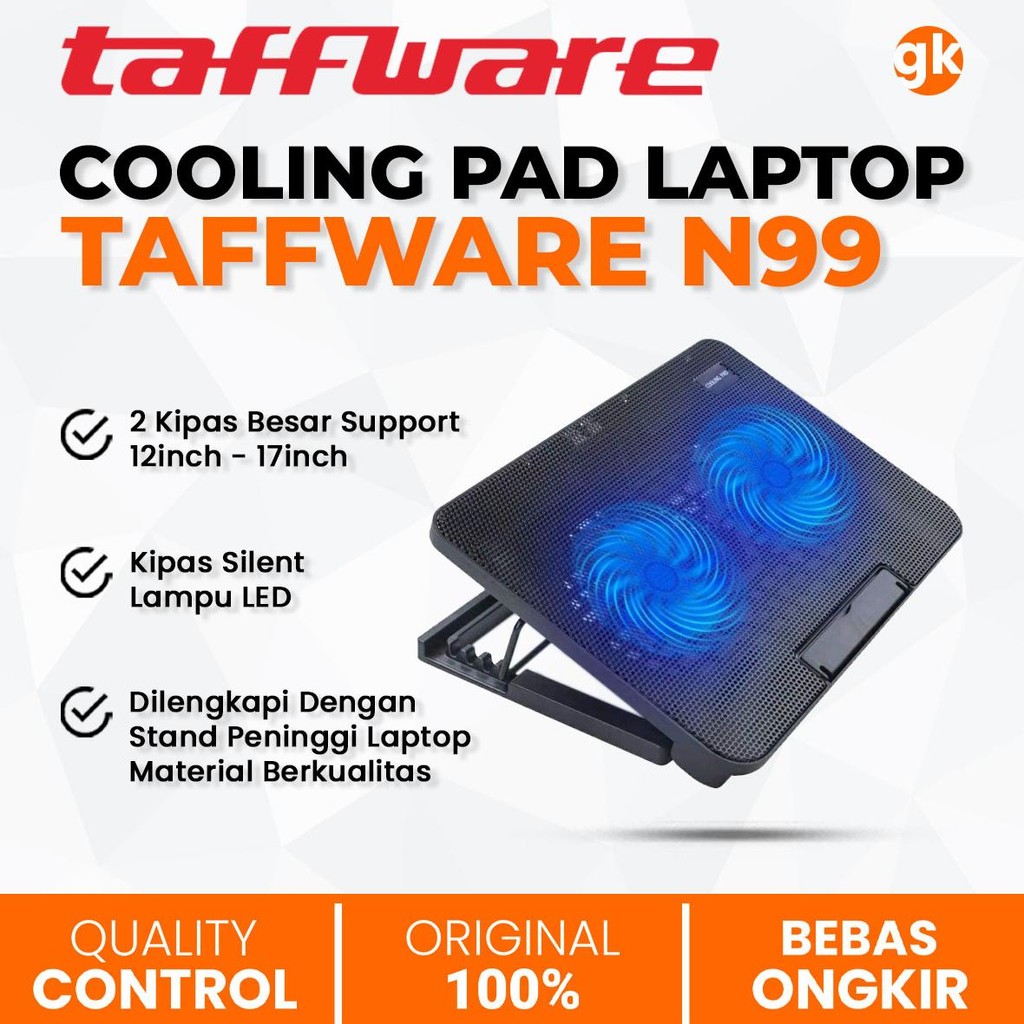 Jual TAFFWARE N99 Cooling Pad Double Fan Laptop Stand Coolingpad Cooler ...