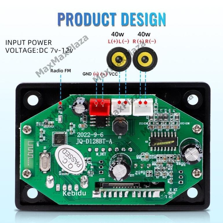 Jual (DIKIRIM DARI JAKARTA) 2*40W 80W AMPLIFIER BLUETOOTH 5.0 MP3 ...