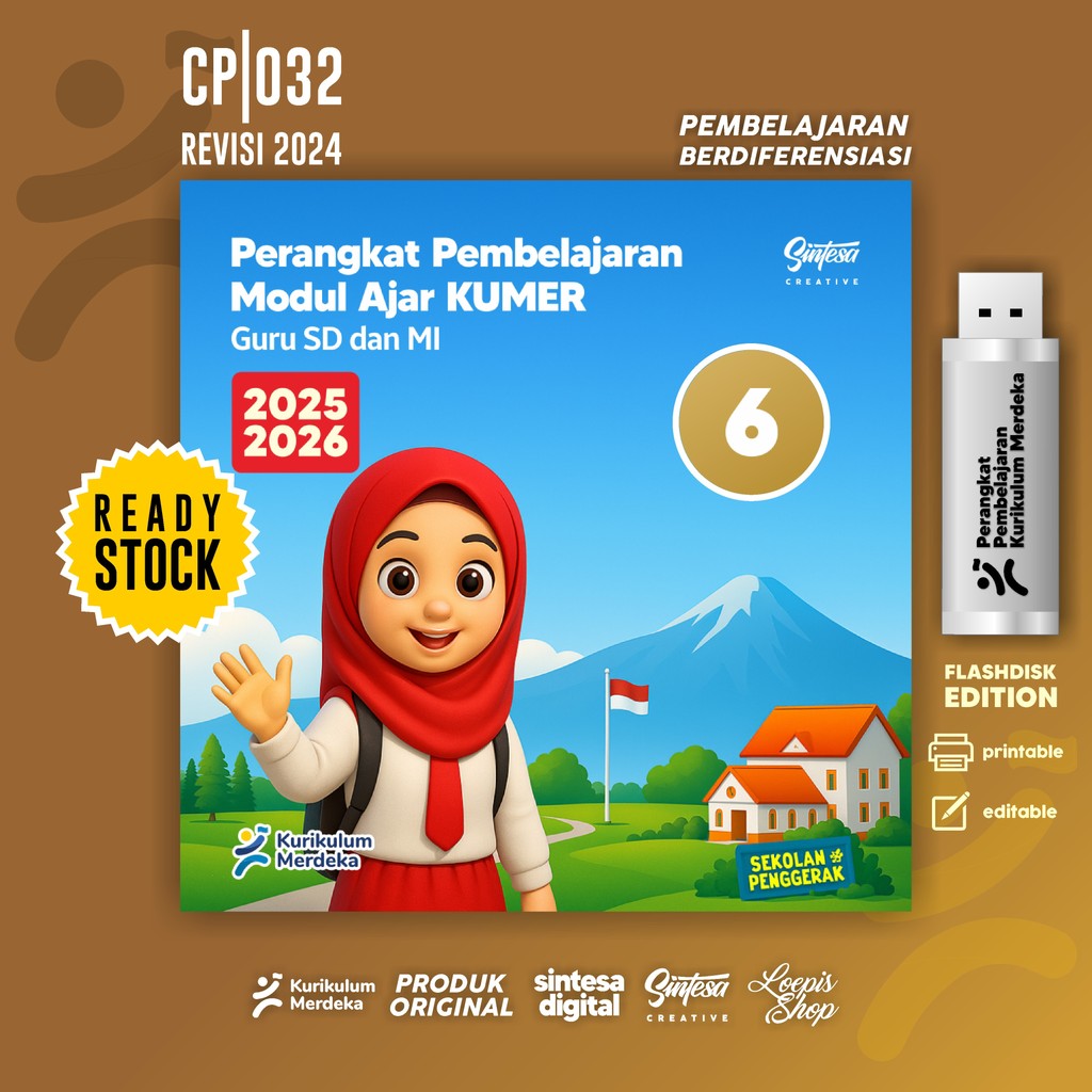 Jual FD RPP MODUL AJAR KURIKULUM MERDEKA SD/MI KELAS 6 REVISI TERBARU CP 032 TA 2025-2026 FULL 2 ...