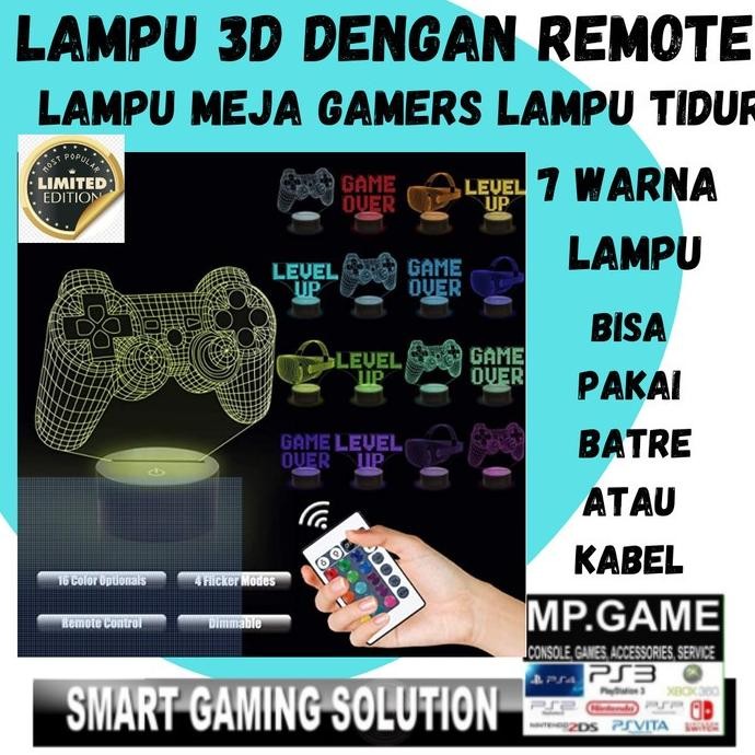 Jual LAMPU TIDUR LAMPU MEJA PLAYSTATION GAMING ROOM WARNA WARNI STOK ...