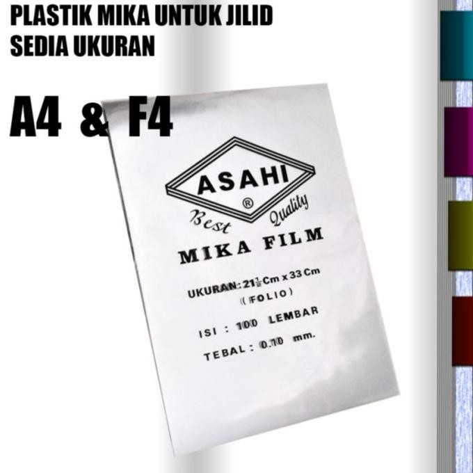 Jual Mika Plastik Jilid / Mika Film Asahi F4 / A4 0.10Mm Bening /Pak Original | Shopee Indonesia