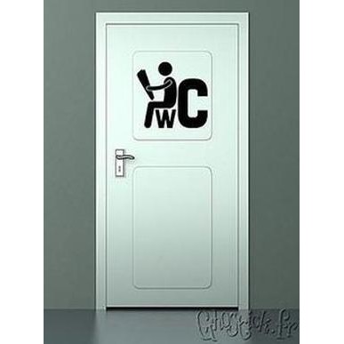 Jual SALE! WALL STIKER WC SAMBIL BACA SIGN PINTU KAMAR MANDI TOILET ...