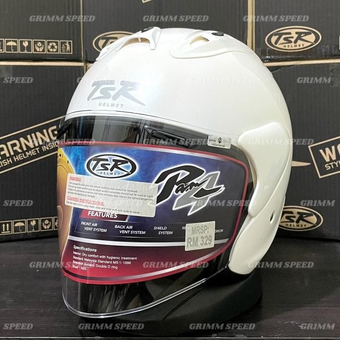 Jual Helm TSR Ram 4 Putih Glass White - TSR Helmet | Shopee Indonesia