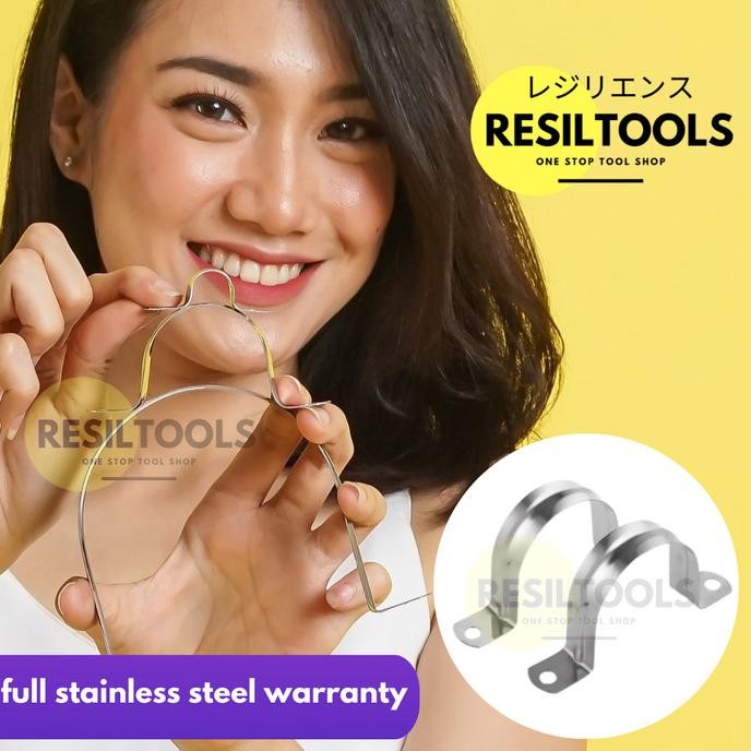 Jual Clamp Omega Stainless m 20 Klem N Pipa Paralon Kabel 1/2 inch ...