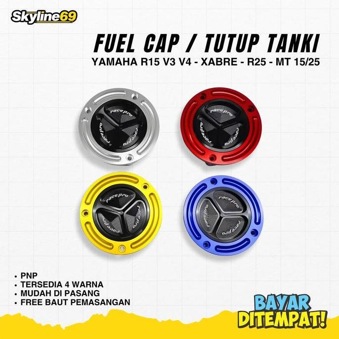 Jual Fuel Cap Yamaha R15V3 V4 Xabre R25 Fuelcap R3 Tutup Tangki R15Vva ...