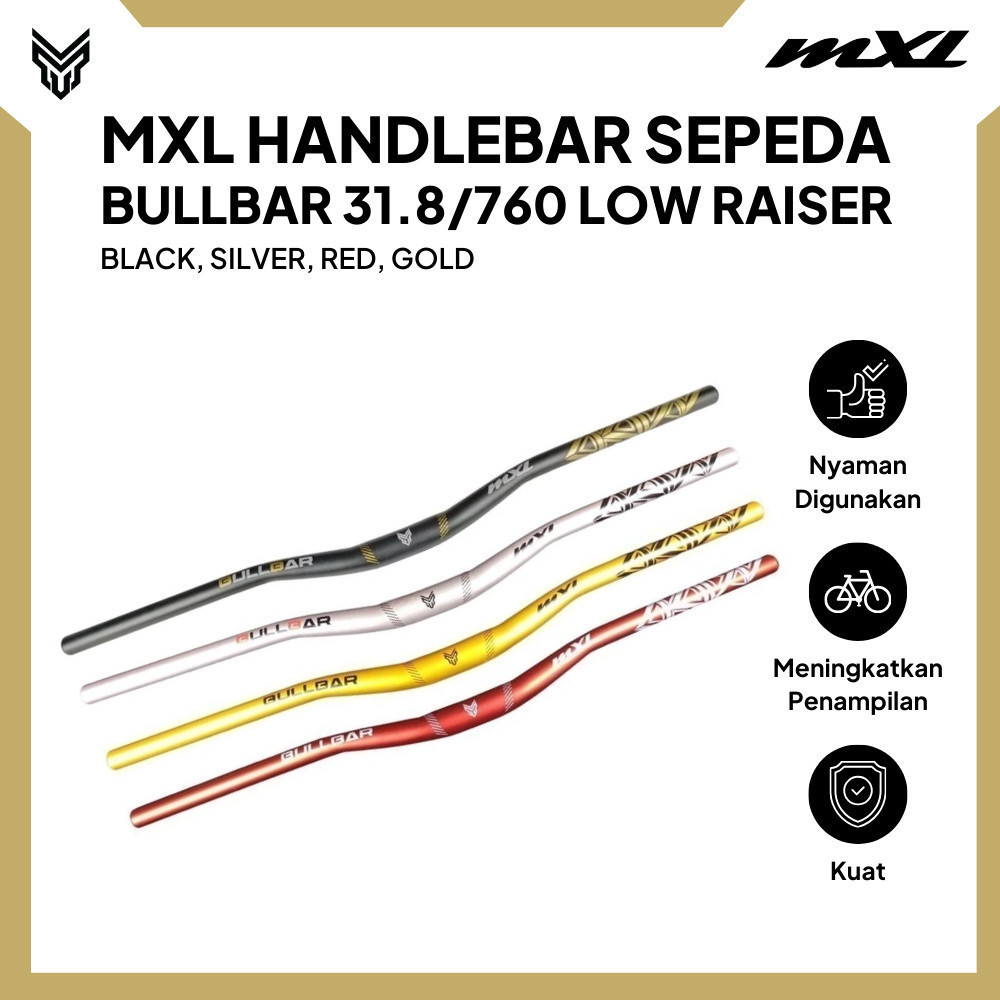Jual MXL Handlebar Stang Sepeda Bullbar 31.8 760mm Low Riser Oversize ...