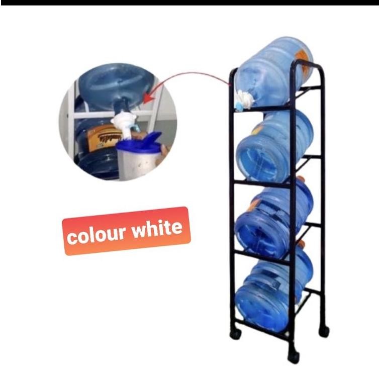 Jual IK Rak Galon Susun 4 Tempat Galon Susun Besi Roda | Shopee Indonesia