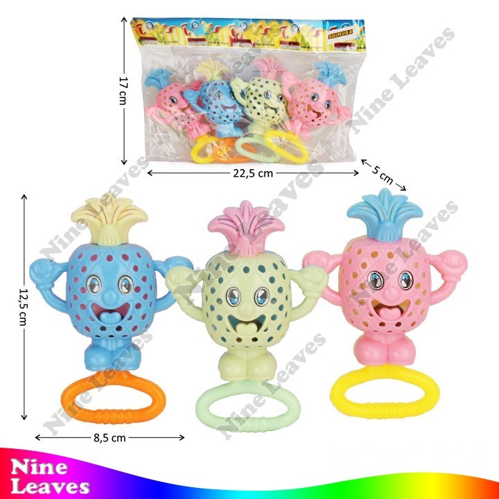 Jual Mainan Baby Rattle Kerincing Bayi Nanas 4 Pcs | Shopee Indonesia
