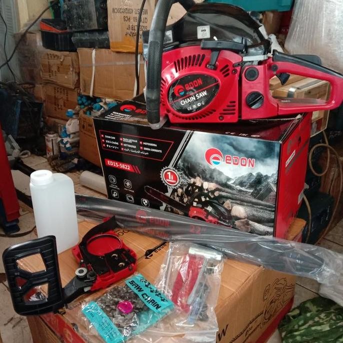Jual MESIN CHAINSAW 22 INCH EDON 2 TAK GERGAJI POTONG KAYU POHON ...