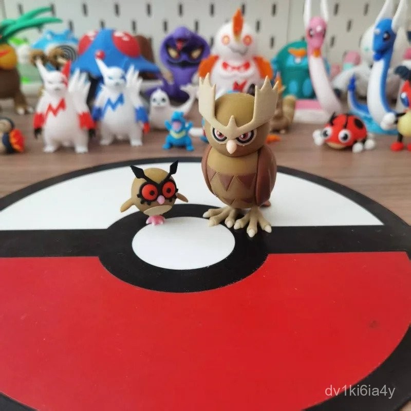 Jual Anime pokemon Hoothoot Noctowl Action Figure Proportion World 1:20 ...