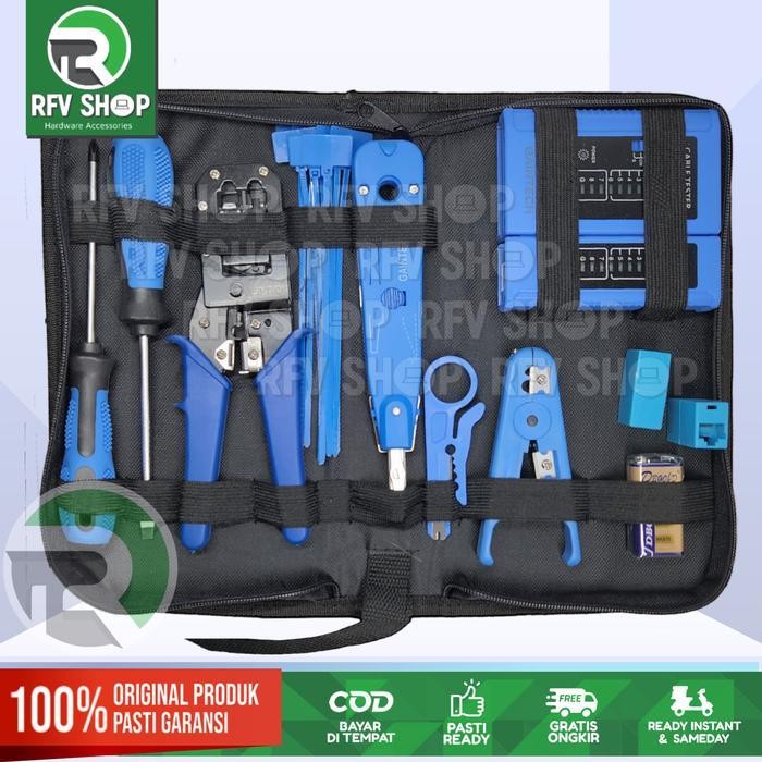 Jual Paket Toolkit 7 In 1 Network Cable Repair Tool Kit Set Tester Gt ...