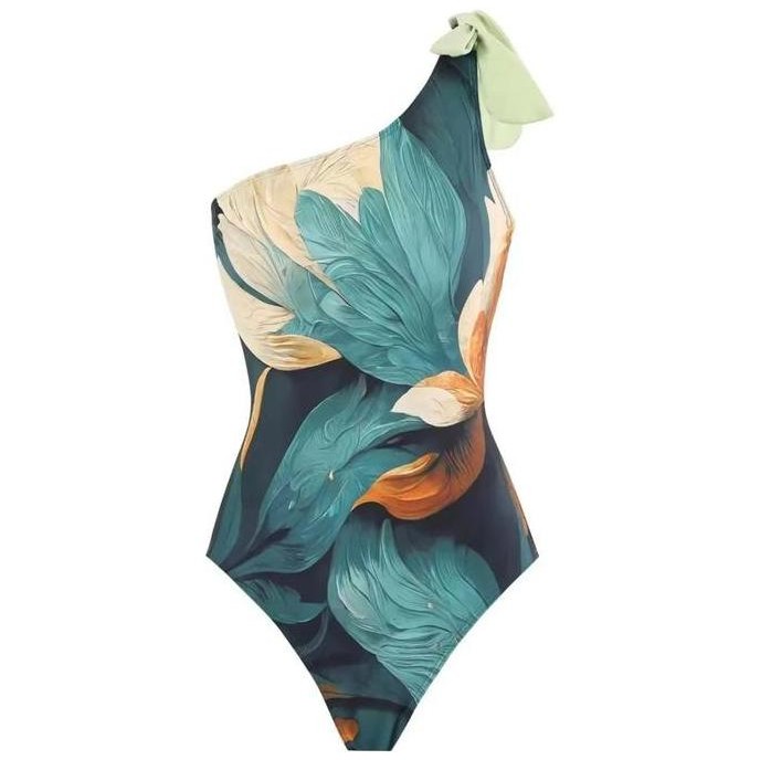 Jual Nami Swimsuit One Shoulder One Piece Woman + Skirt Outer / Baju ...
