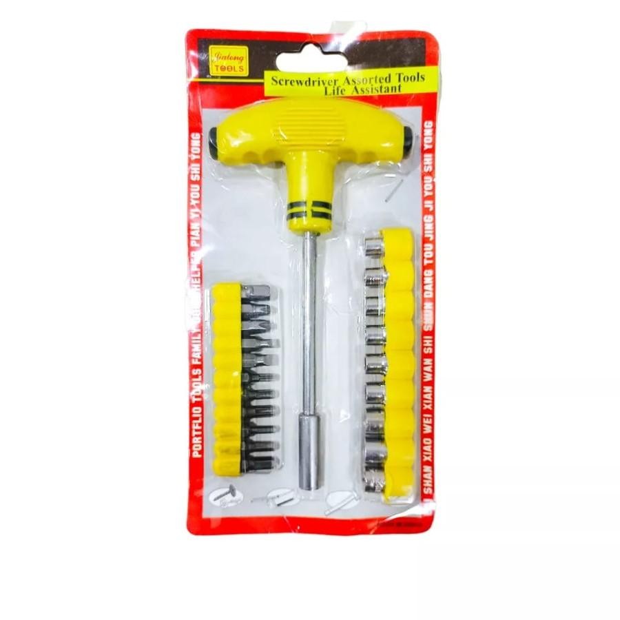Jual Obeng Kunci T Socket 24 Pcs Kunci Sok Obeng Multifungsi | Shopee ...