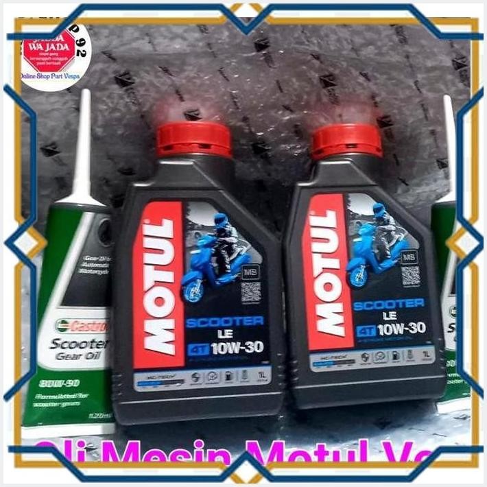 Jual [RDO] MOTUL OIL PAKET OLI MESIN PIAGGIO VESPA MATIC (OLI MESIN+ ...