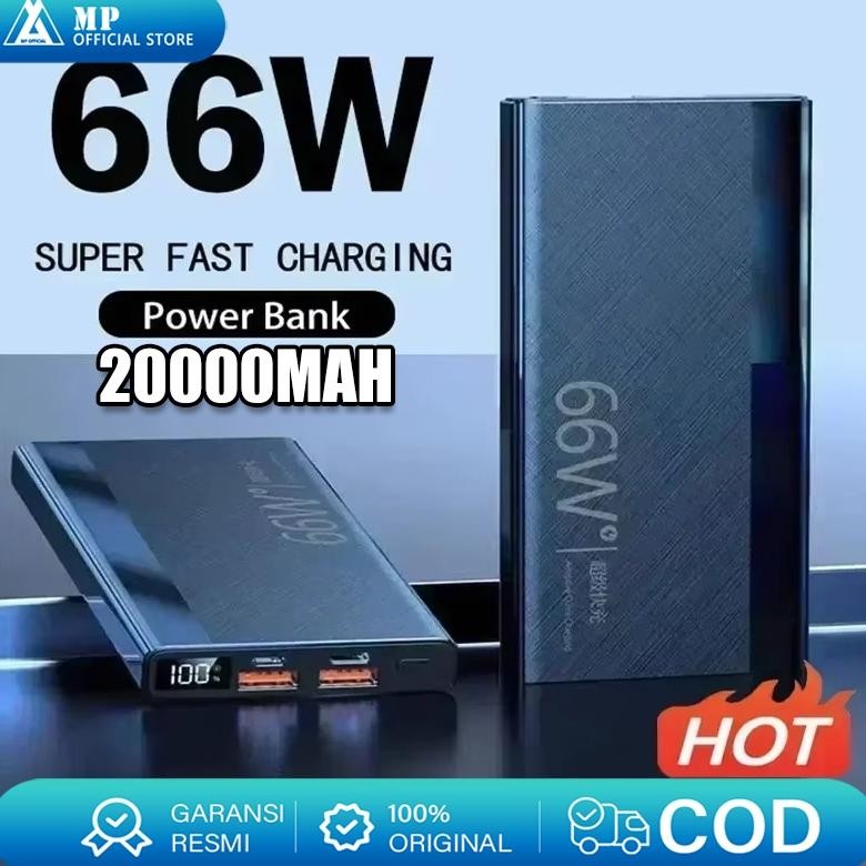 Jual 2USB 66W 20000mAh Power Bank Pengisi Daya Super Cepat Portabel ...