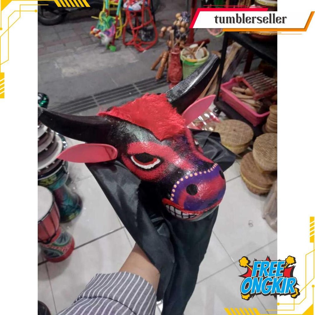 Jual Bantengan Besar Banteng Mberot Kemul Panjang Mainan Anak Jaranan ...