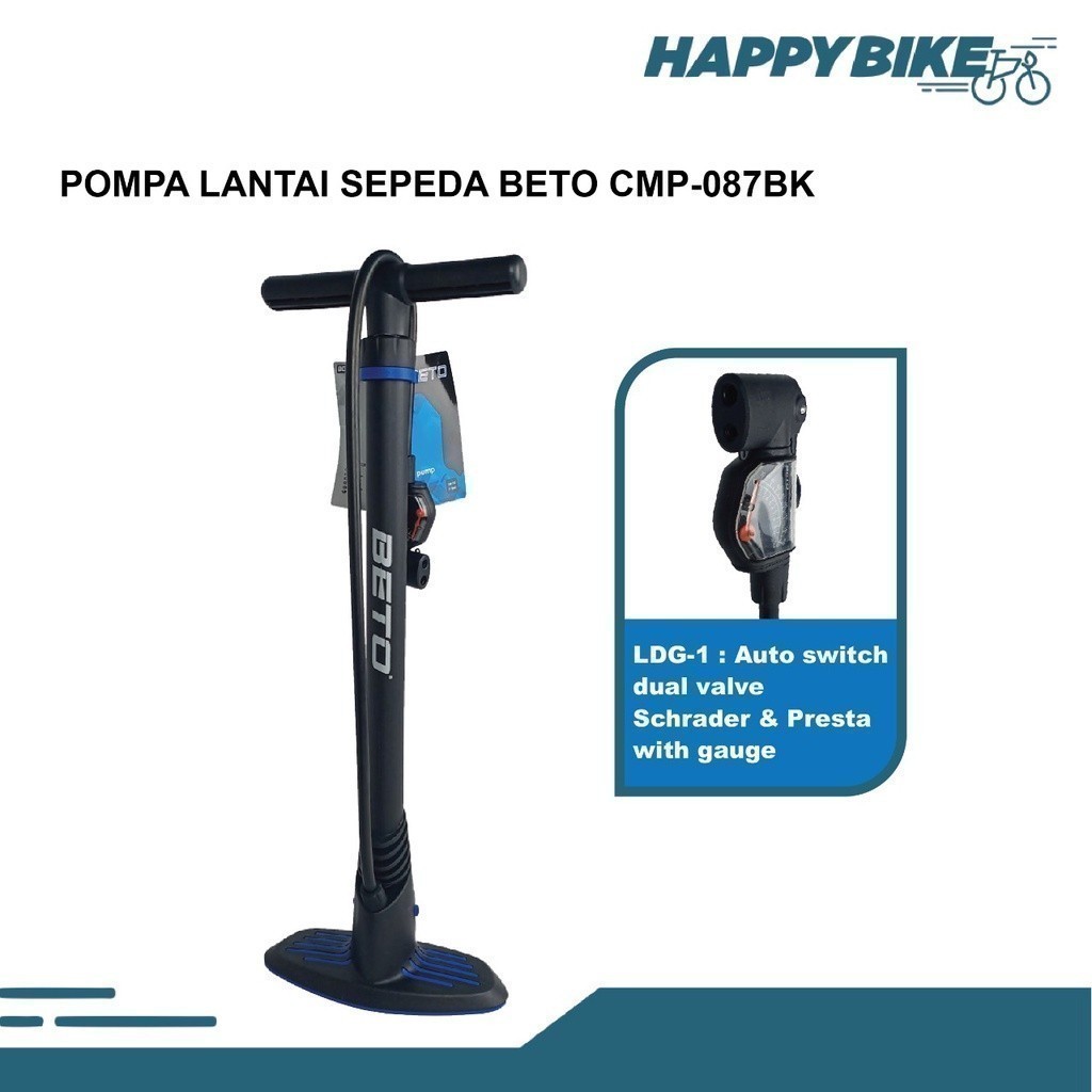 Jual BETO Pompa Lantai dengan Meteran Pump Floor CMP-087BK Pompa Ban ...