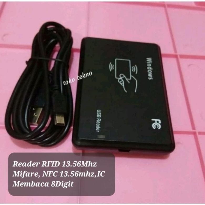 Jual Berkualitas Reader RFID 13.56Mhz 8 Digit NFC Mifare IC USB + Kabel ...