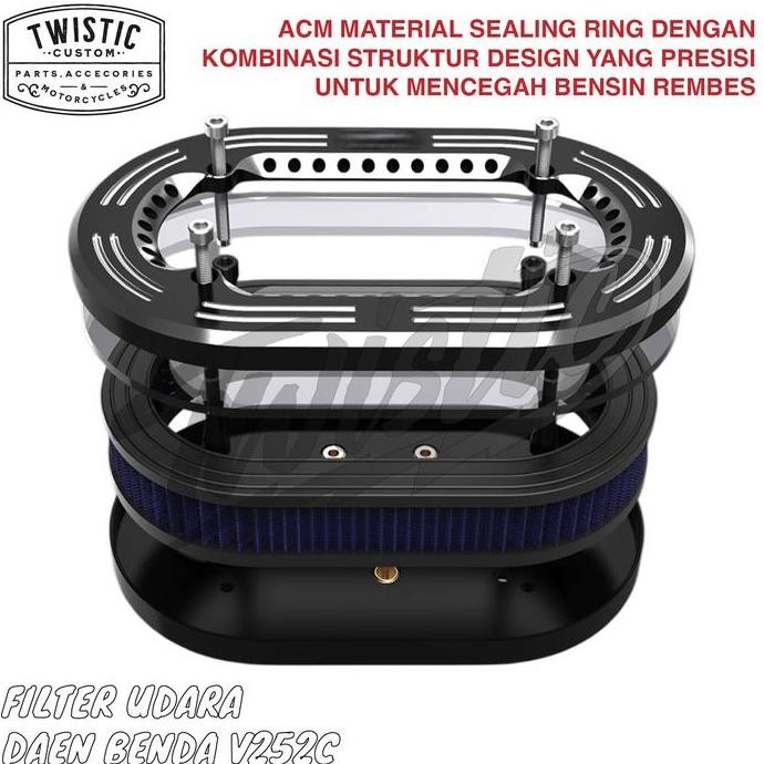 Jual Filter Udara Daen Cover Saringan Udara Custom CNC Aluminium Motor ...