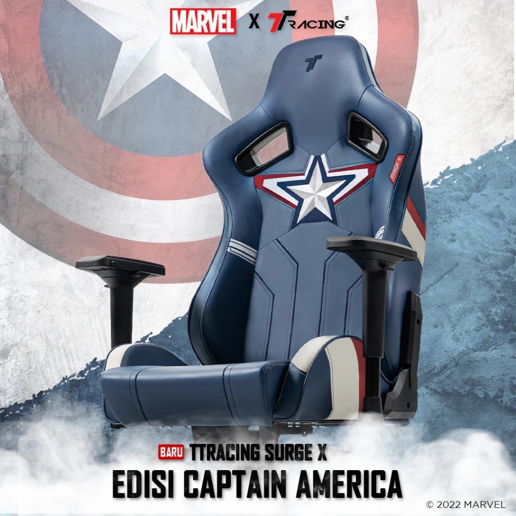 Jual TTRacing Kursi Gaming Surge X Koleksi Marvel - Captain America ...