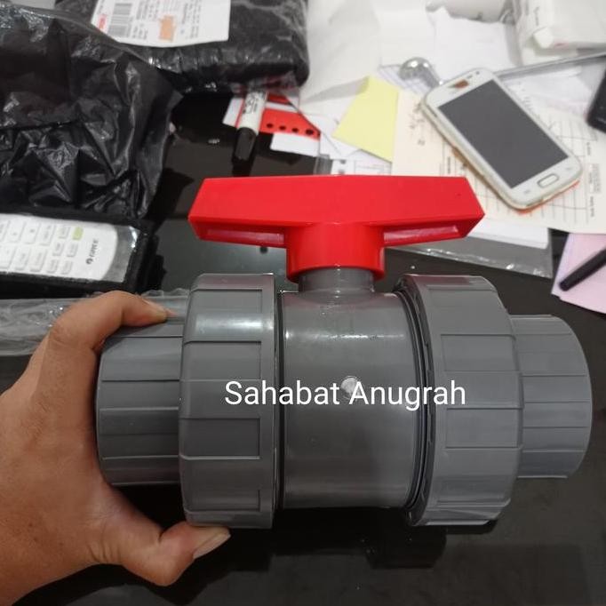 Jual Yuk Order Ball Valve Double Union 3" Inch Pvc // Ball Valve True ...