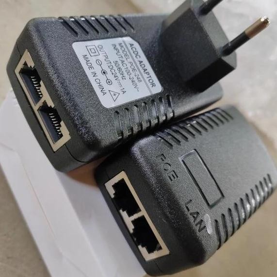 Jual POE Adaptor POE Injector 24V 1A / 48v 0.5A POE LAN | Shopee Indonesia