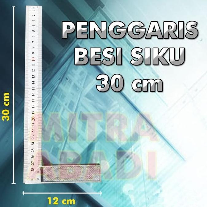 Jual PENGGARIS BESI SIKU METER 12" ( 12 INCH ) / PENGGARIS BESI SUDUT ...