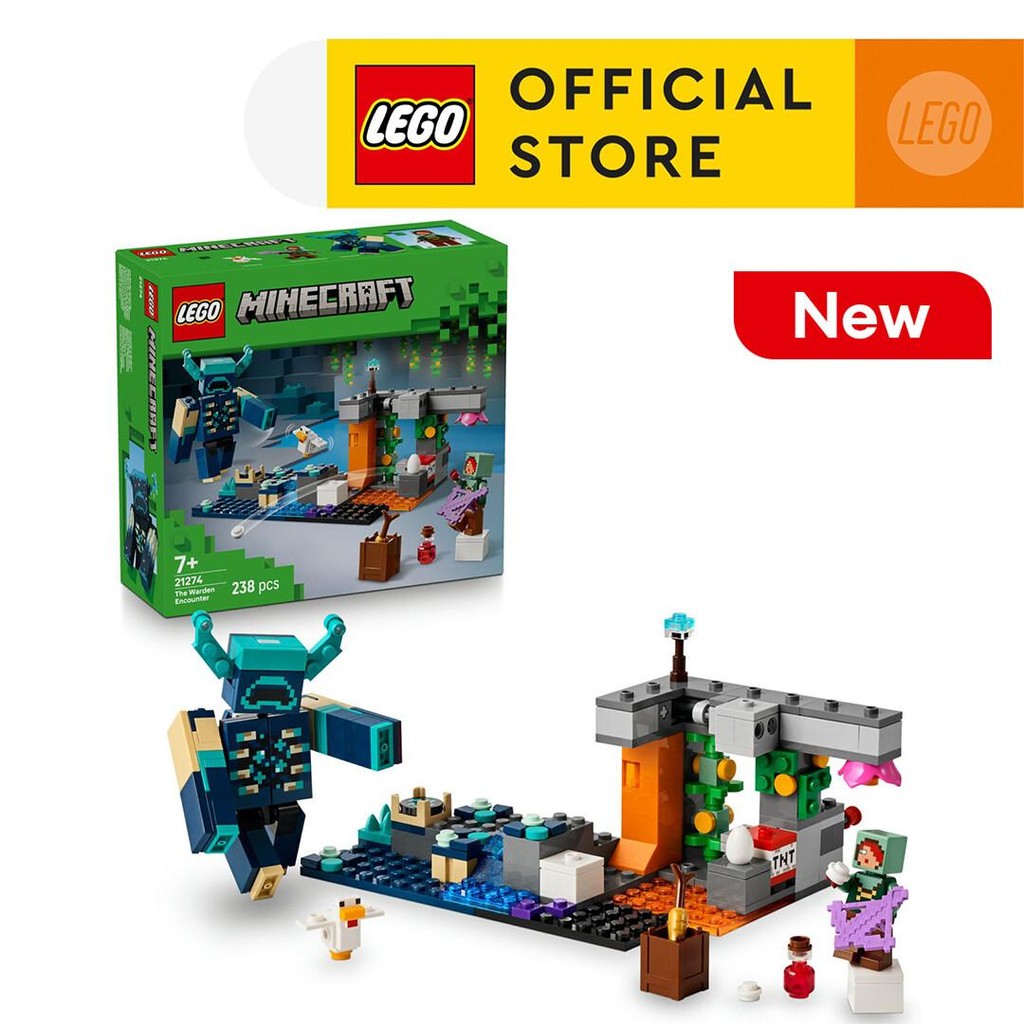 Jual LEGO Minecraft 21274 The Warden Encounter (238 Pieces) Mainan ...