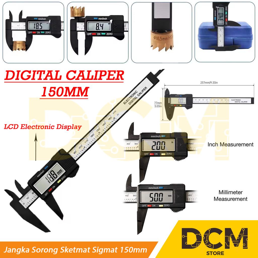 Jual Jangka Sorong Sketmat Sigmat Digital Vernier Caliper / Kaliper 150mm | Shopee Indonesia