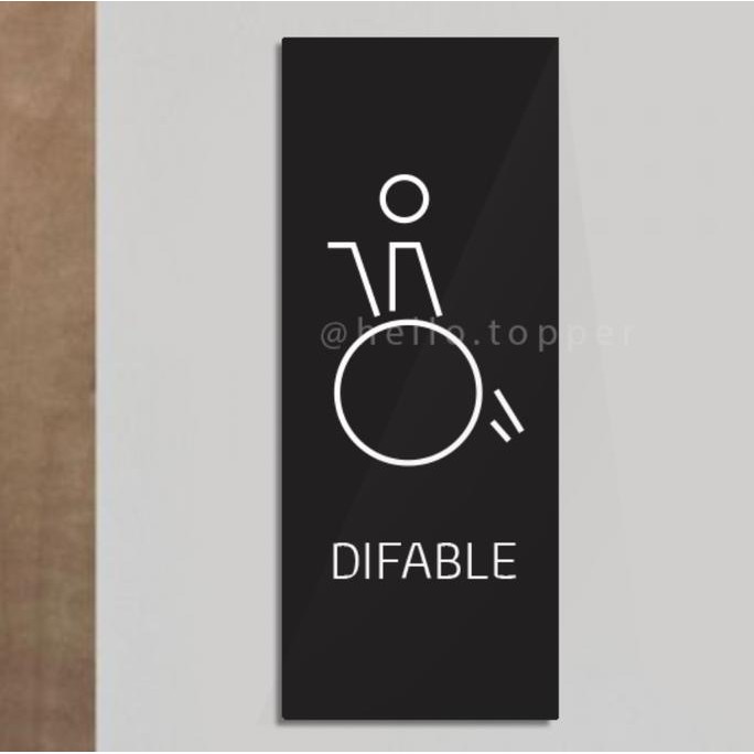 Jual Toilet Sign Acrylic Difable | Akrilik Label | Sign Toilet PA ...
