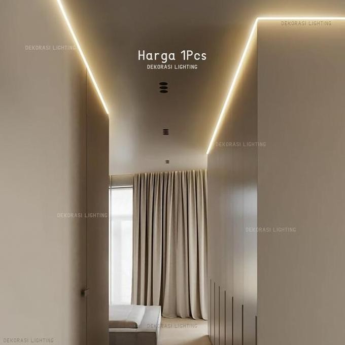 Jual kap lampu batangan alumunium bentuk segi tiga rumah strip led ...