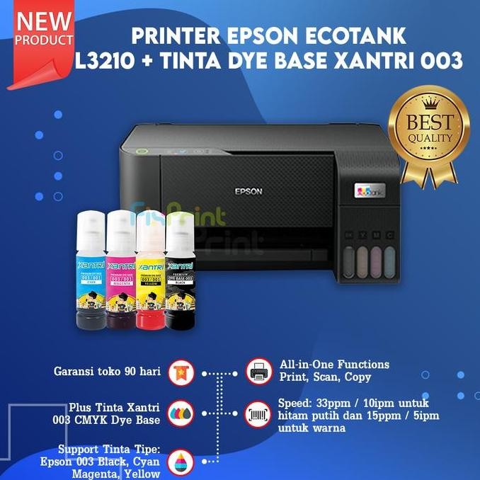 Jual Epson Printer L3210/L3216 Ecotank Printer Black And White Printer New Stok | Shopee Indonesia