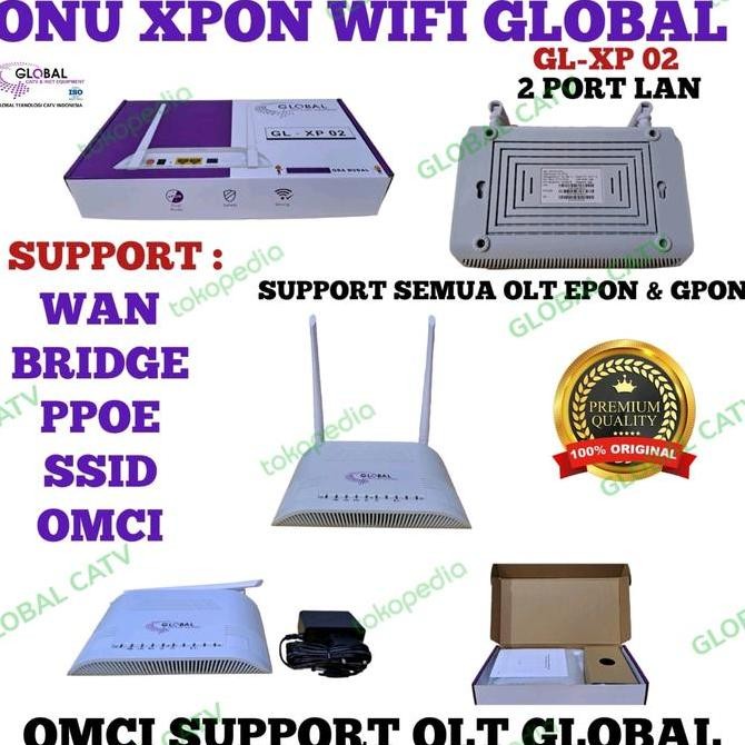 Jual Onu Xpon Global Gl -Xp02 Wifi 2 Lan Support Omci Olt Global New ...