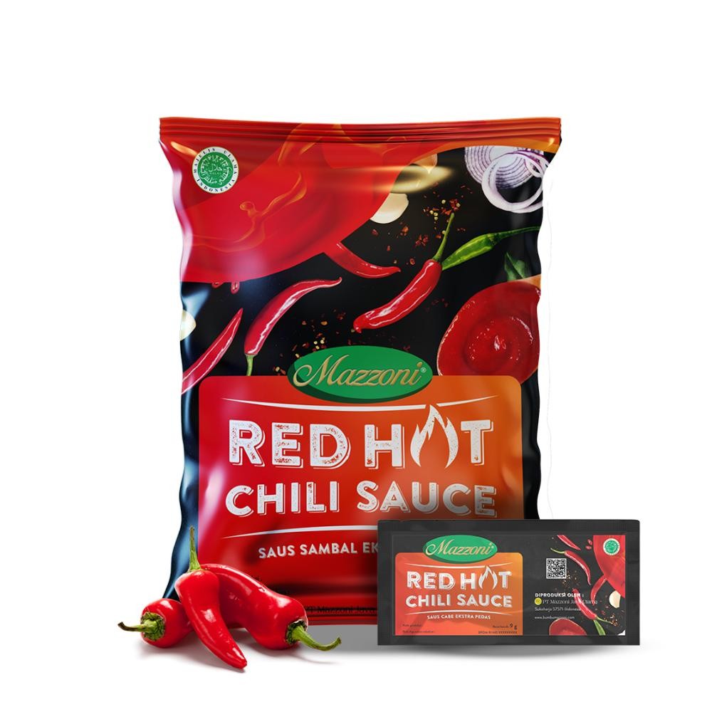 Jual Mazzoni Saus Sachet Pedas Saus / Saos / Sachet Red Hot Chili isi ...
