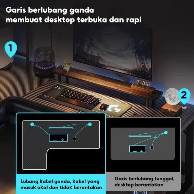 Jual KUCA Meja Gaming Karbon Serat Meja Gaming Meja Komputer Minimalis ...