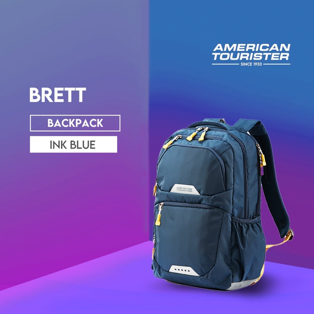 Jual American Tourister Brett BTS Backpack - Ink Blue | Shopee Indonesia