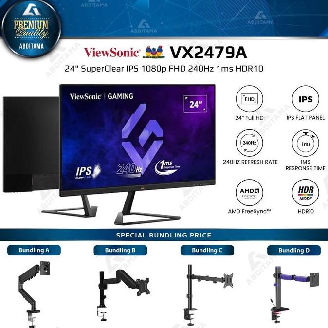 Jual Monitor Gaming LED Viewsonic VX2479A-HD-PRO 24" SuperClear IPS ...