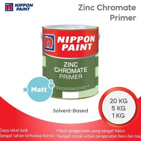 Jual (Expert) CAT DASAR MENI BESI 1KG 2 IN 1 NIPPON PAINT ZINC CHROMATE PRIMER CAT BESI ANTI ...