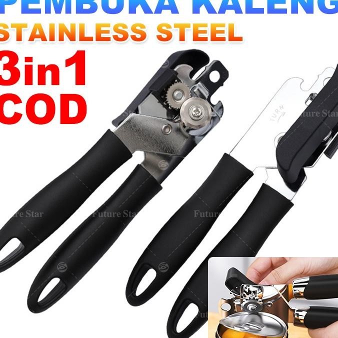 Jual Alat Pembuka Kaleng 3 In 1 Can Opener Manual Botol Bukaan Kaleng ...