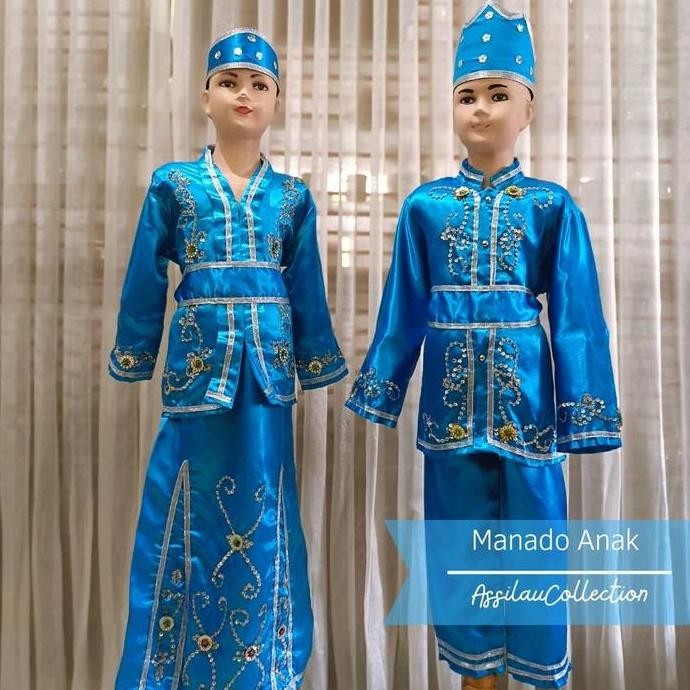Jual Baju Adat Sulawesi Utara/Manado Anak Satuan (Laki/Cewek) | Shopee ...