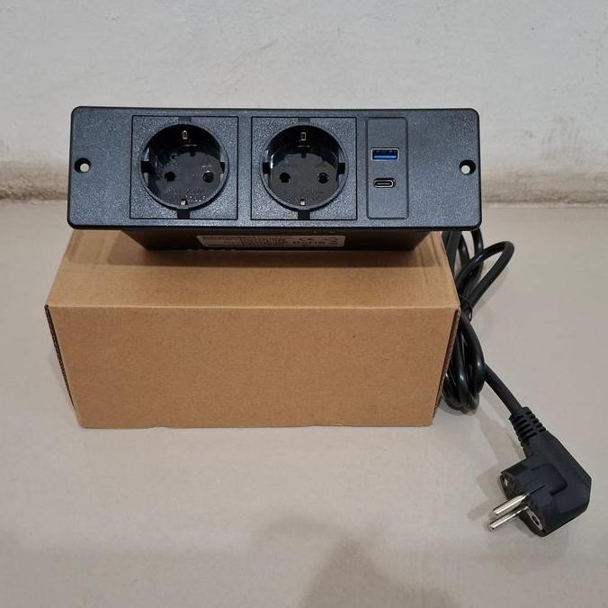Jual Stopkontak Tanam Dengan Kabel Meja Kantor Stop Kontak Usb Dan ...