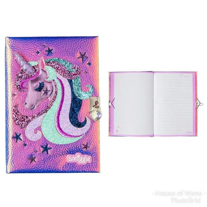 Jual Smiggle Fave A5 Lockable Notebook - Diary Kunci Unicorn Smiggle ...