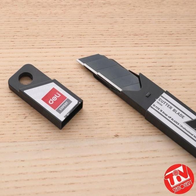 Jual ready !!! Refill / Isi Cutter DELI Black Blade Besar (1 pack = 10 ...