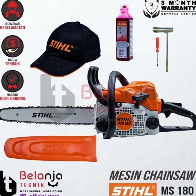 Jual Stihl Chainsaw Ms 180 16 Inch Mesin Potong Kayu Ms180 Gergaji Kayu 16" Original Dan ...